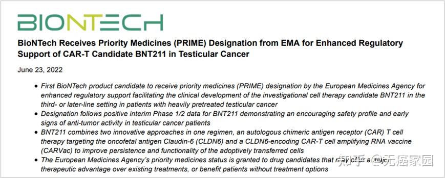 BioNTech 发布 CAR-T+mRNA 疫苗治疗实体瘤临床数据，有哪些信息值得关注？ - 知乎