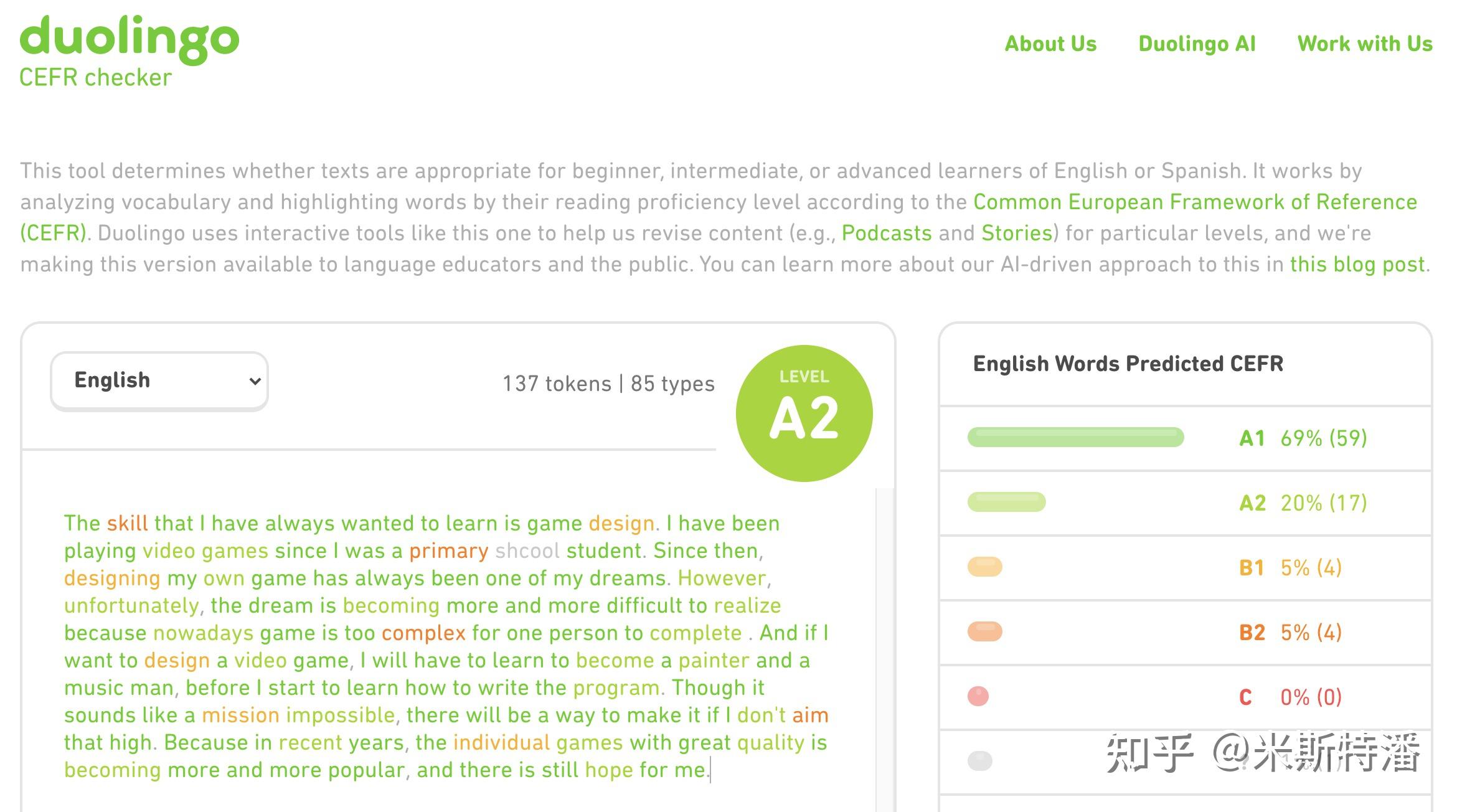 多邻国 CEFR Checker 网站打不开了？有大神知道哪里能检查写作答案的CEFR级别么？ - 知乎