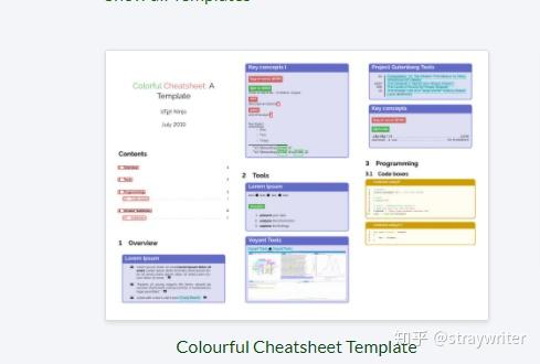 像这种cheat Sheet 是用什么制作的？ - 知乎