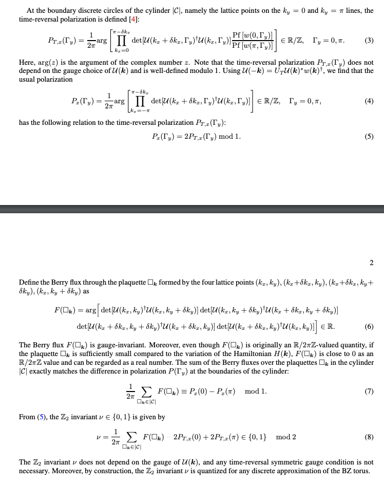 笔记：数值计算陈数与Z2拓扑不变量方法 - 知乎