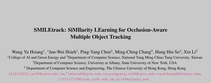 SMILEtrack: SiMIlarity LEarning for Occlusion-Aware Multiple Object Tracking - 知乎