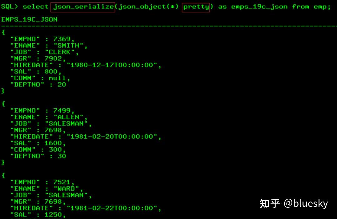 Oracle 19C的Json能力 - 知乎