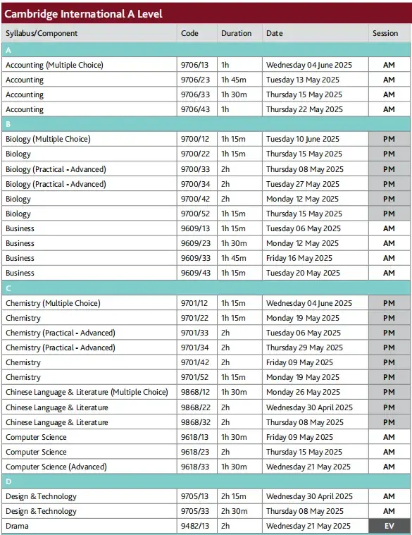 2025 最新留学考试国际课程时间汇总（AP/IB/A-Level） - 知乎