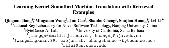 Learning Kernel-Smoothed Machine Translation with Retrieved Examples - 知乎