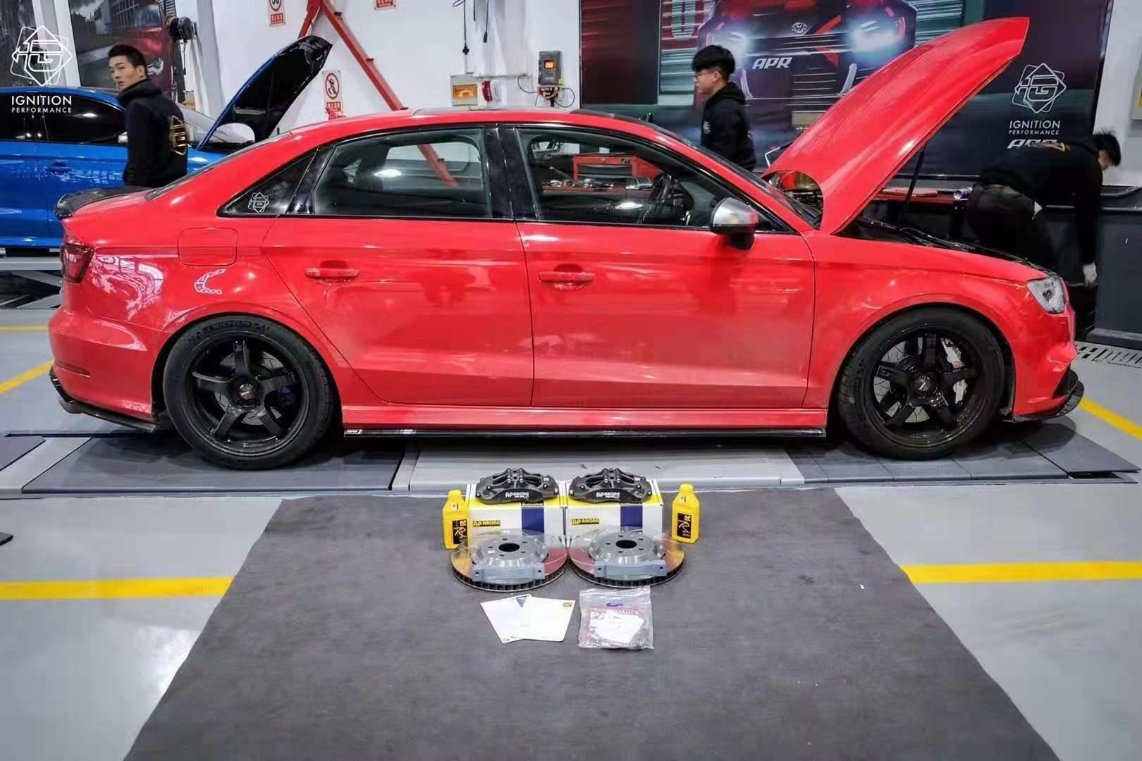 深圳酷动刹车改装升级奥迪S3安装AP9660大六活塞刹车卡钳 - 知乎