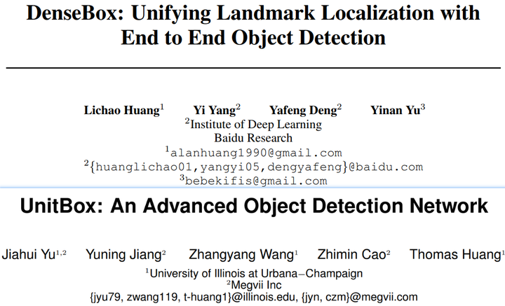论文阅读(DenseBox与UnitBox) - 知乎