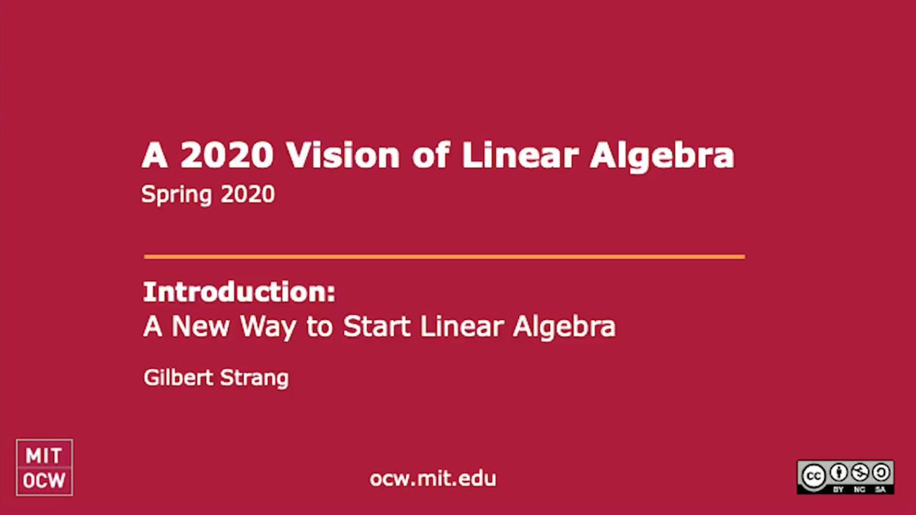 86岁还在录网课：MIT教授Gilbert Strang最新「线性代数」课程上线 - 知乎