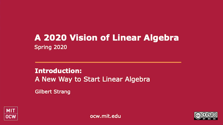 86岁还在录网课：MIT教授Gilbert Strang最新「线性代数」课程上线 - 知乎