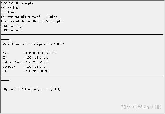 第五章 W55MH32 UDP示例 - 知乎