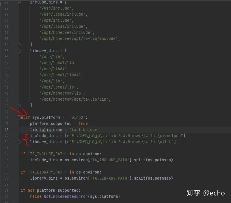 talib安装失败 (talib/_ta_lib.c(1222): fatal error C1083: 无法打开包括文件: “ta-lib/ta_defs.h”: No such file ...
