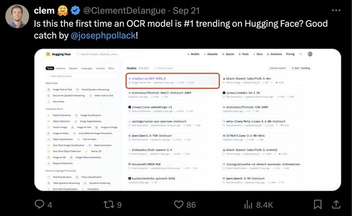 登顶Hugging Face总榜，创始人Clem点赞转发，OCR-2.0火了！ - 知乎
