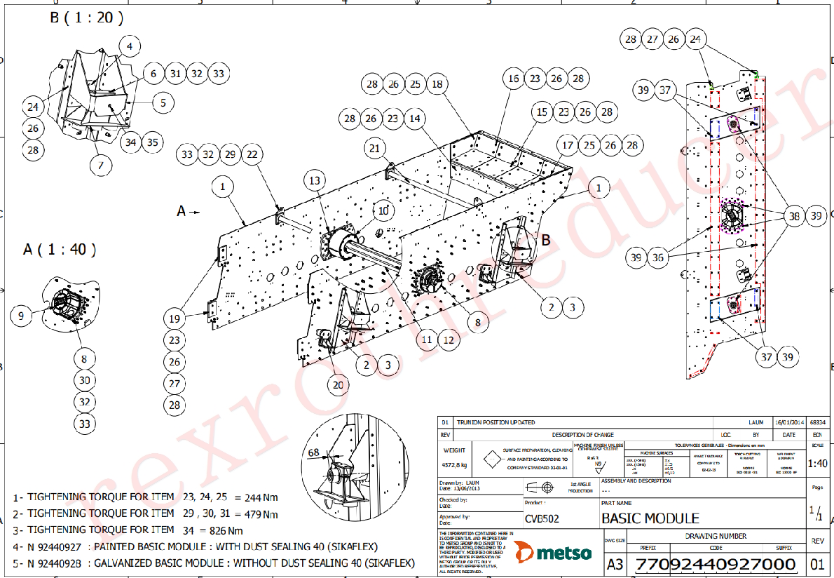 Metso美卓CVB系列斜面振动筛图纸CVB102/103/104/202/203/204/302/303/304/402/403/502 ...
