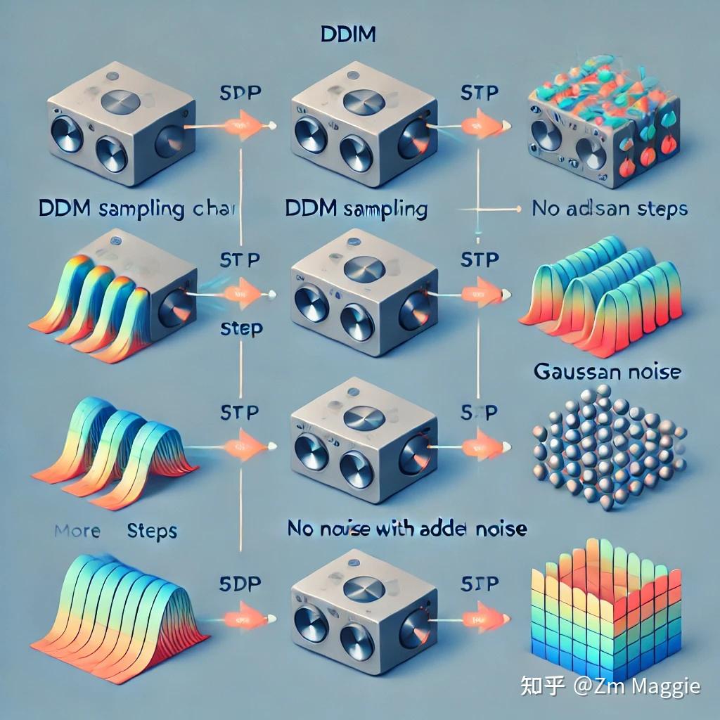 和DDPM相比，DDIM为什么去掉了噪声就可以加速采样了？ - 知乎