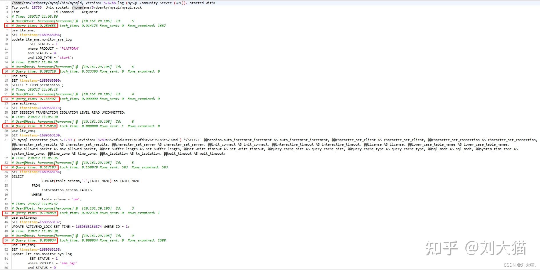 开启慢SQL设置long_query_time=0.1为啥会统计的sql却存在小于100毫秒的sql - 知乎
