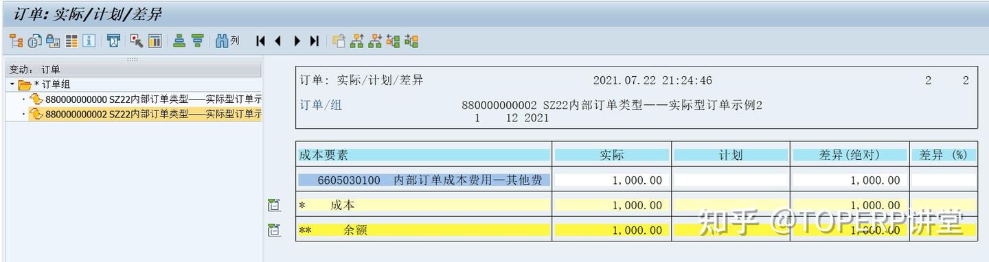 SAP CO内部订单实务操作 - 知乎