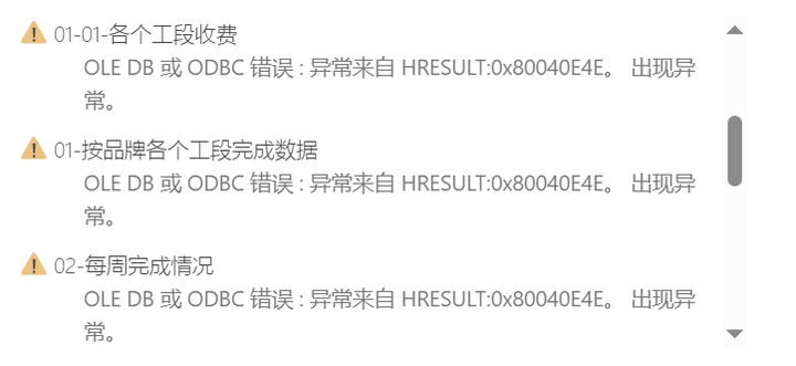 power bi报错：OLE DB 或 ODBC 错误 : 异常来自 HRESULT:0x80040E4E。 出现异常。 - 知乎