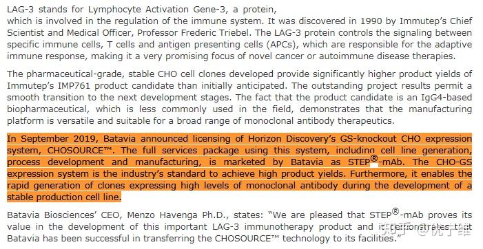 重磅！Horizon CHO-GS cell line高表达LAG-3新药已达关键里程碑 - 知乎