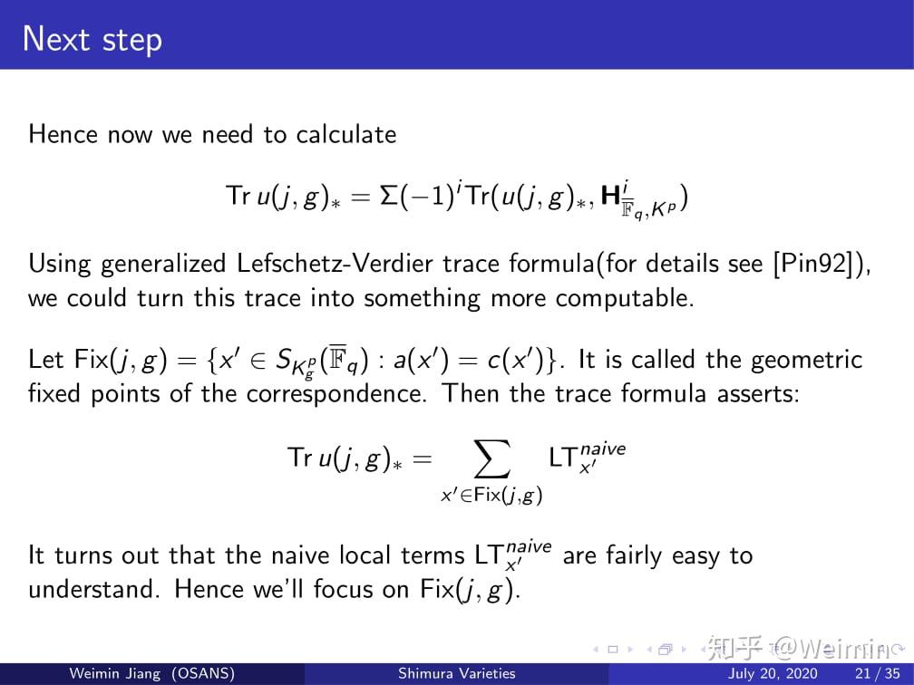 Shimura Varieties and Langlands-Kottwitz method - 知乎