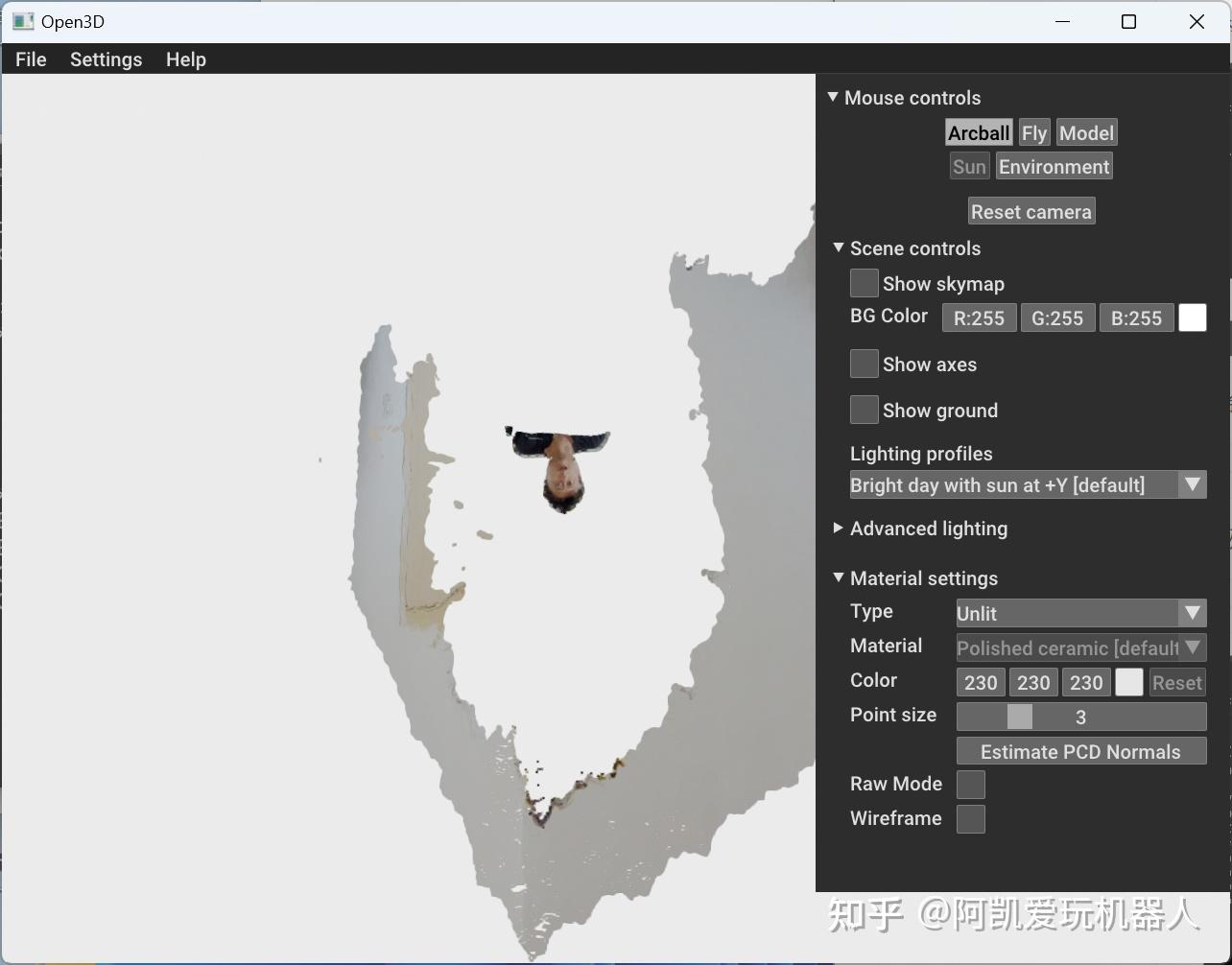 Open3D可视化窗口点云预览(Windows) - 知乎