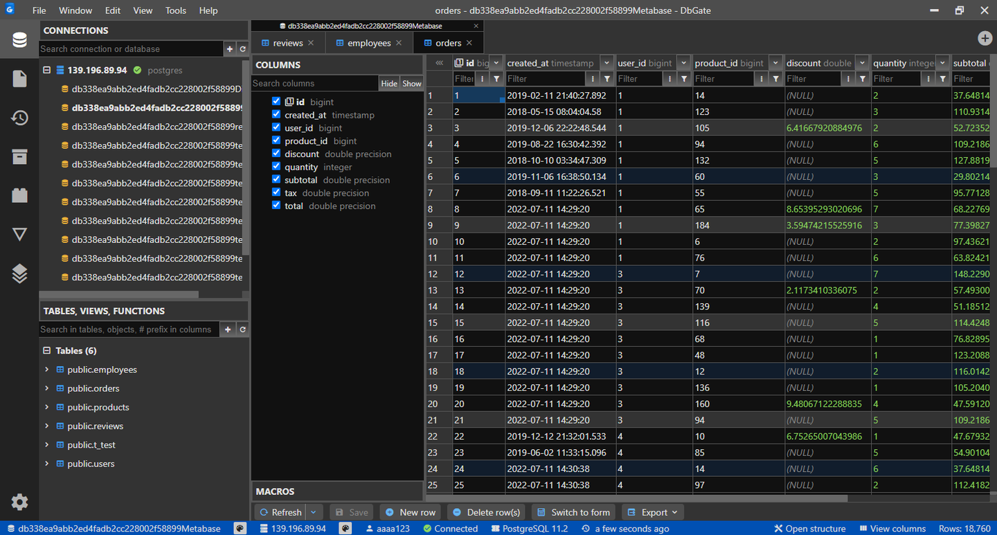 使用DBGate管理MemFireDB数据库 - 知乎