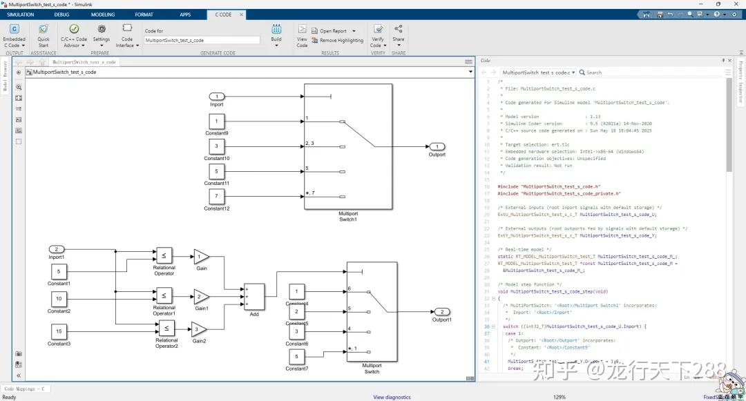 Simulink的Multiport Switch模块的使用及代码生成 - 知乎