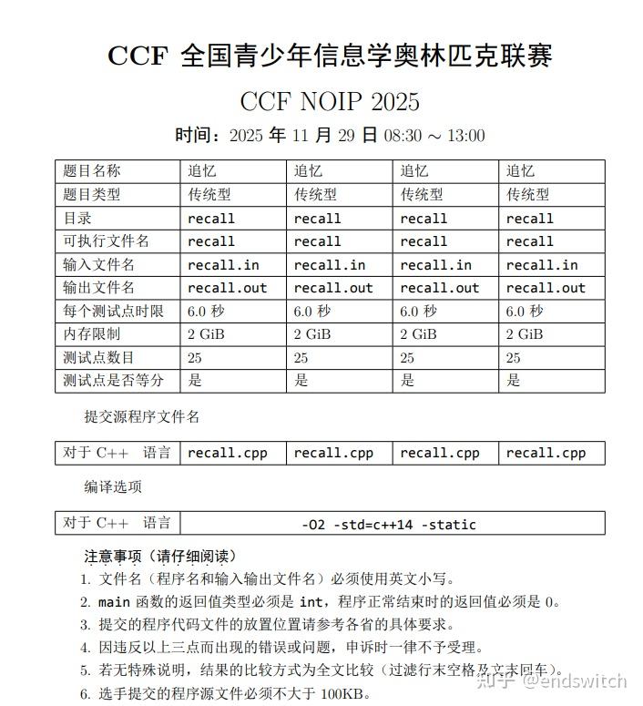 如何评价 CCF NOIP 2025？ - 知乎