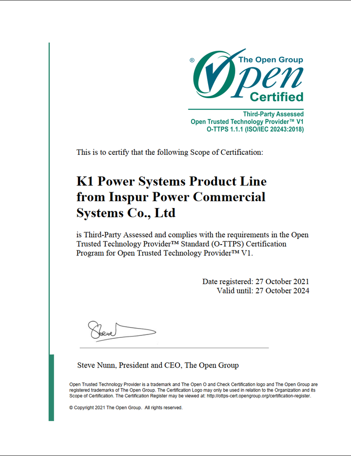 浪潮K1 Power通过ISO/IEC 20243标准认证 - 知乎