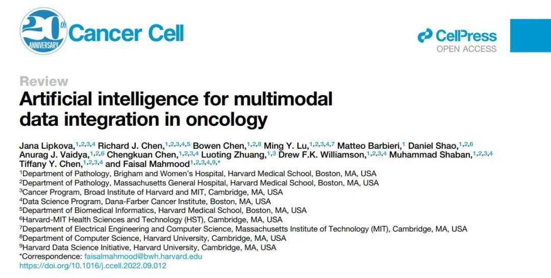 Cancer Cell | AI集成肿瘤多模态数据：数据融合和关联发现 - 知乎
