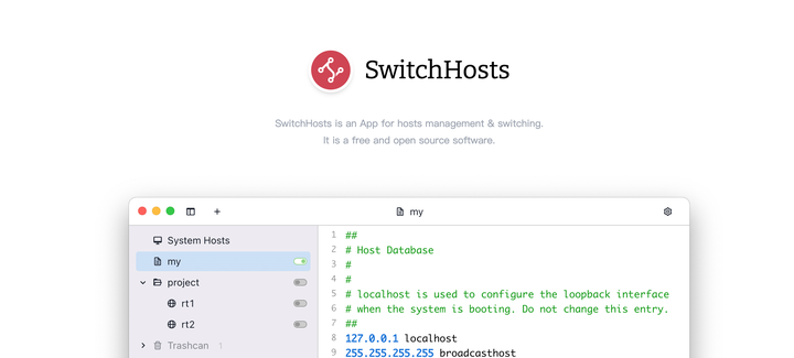 快捷设置、切换Hosts的工具SwitchHosts，支持Win、Mac、Linux - 知乎