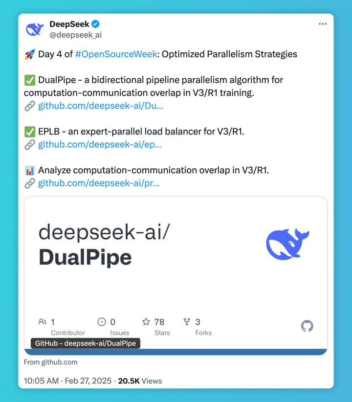 陈巍：DeepSeek 开源Day（4）DualPipe&EPLB深入分析（收录于：DeepSeek技术详解系列） - 知乎