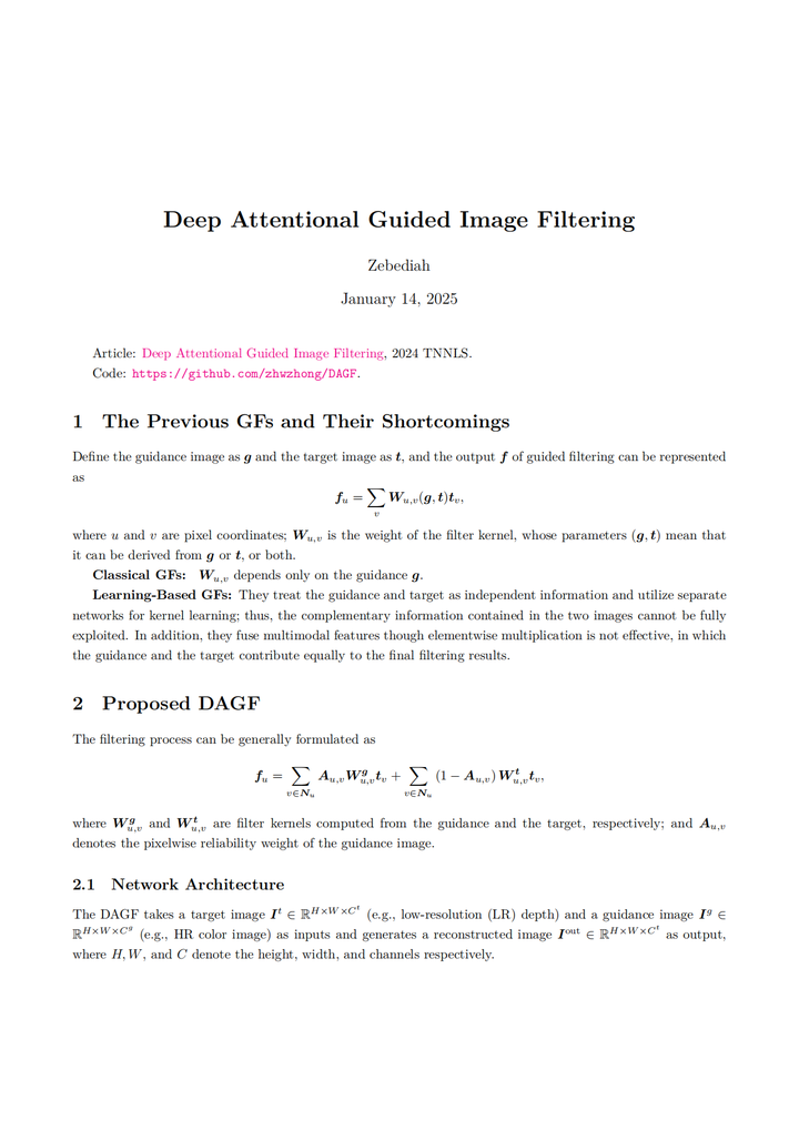 Deep Attentional Guided Image Filtering - 知乎