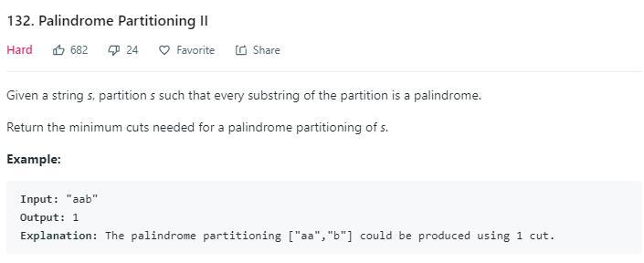 132. Palindrome Partitioning II - 知乎