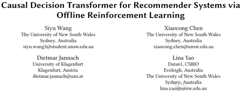 Decision Transformer for Recommender System论文合集总结 - 知乎