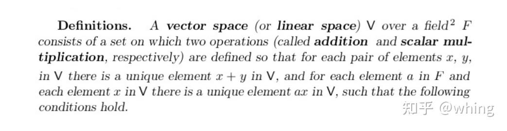 Linear Algebra --1. Vector Spaces & Subspaces - 知乎