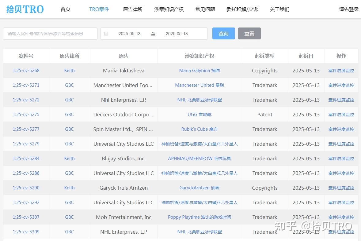 TRO案件怎么查询？拾贝告诉您 - 知乎