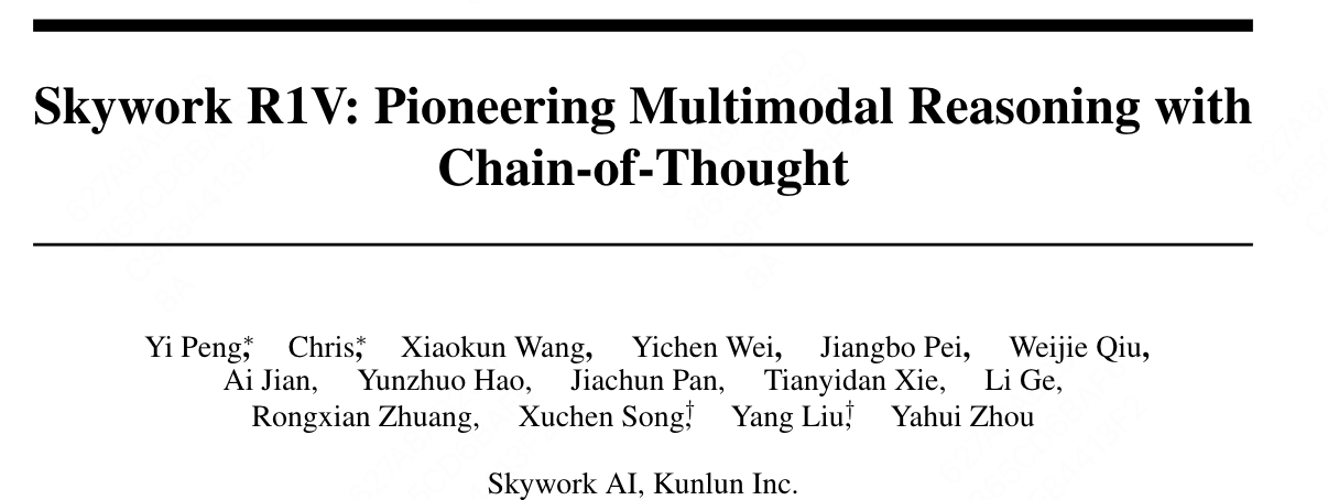 VLM推理模型详细解读（10）：Skywork R1V - 知乎