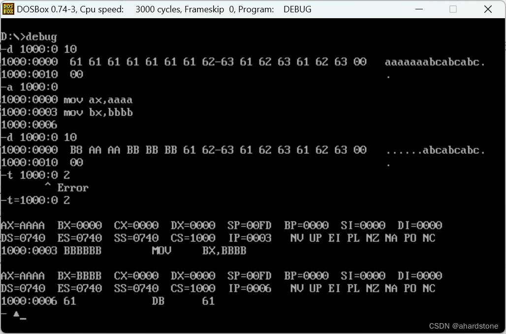 Dos的debug工具的简单使用(2023.9.7) - 知乎