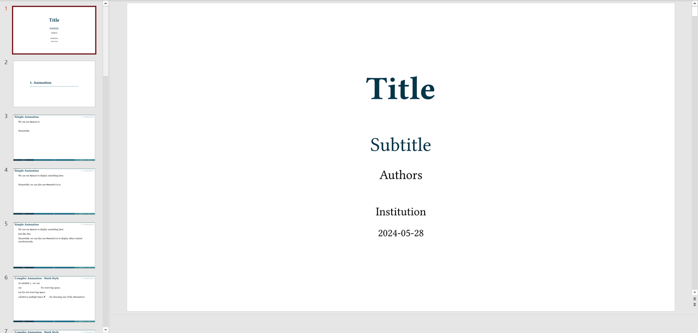 基于 Typst 的新一代的学术幻灯片（Slides）神器 —— Touying - 知乎