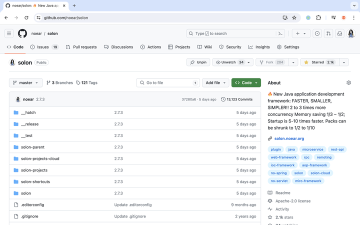 支持 java22，Solon v2.7.3 发布（非 java-ee 架构） - 知乎