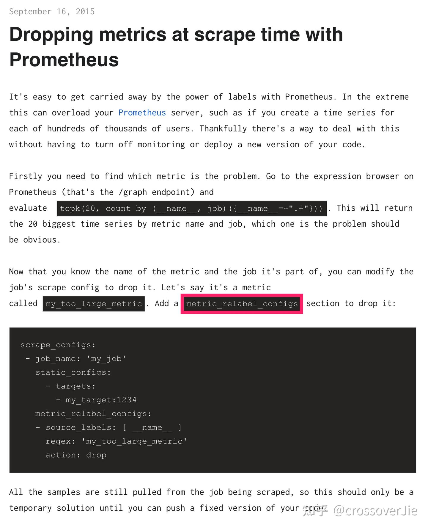 从源码彻底理解 Prometheus/VictoriaMetrics 中的 relabel/metric_configs 配置 - 知乎