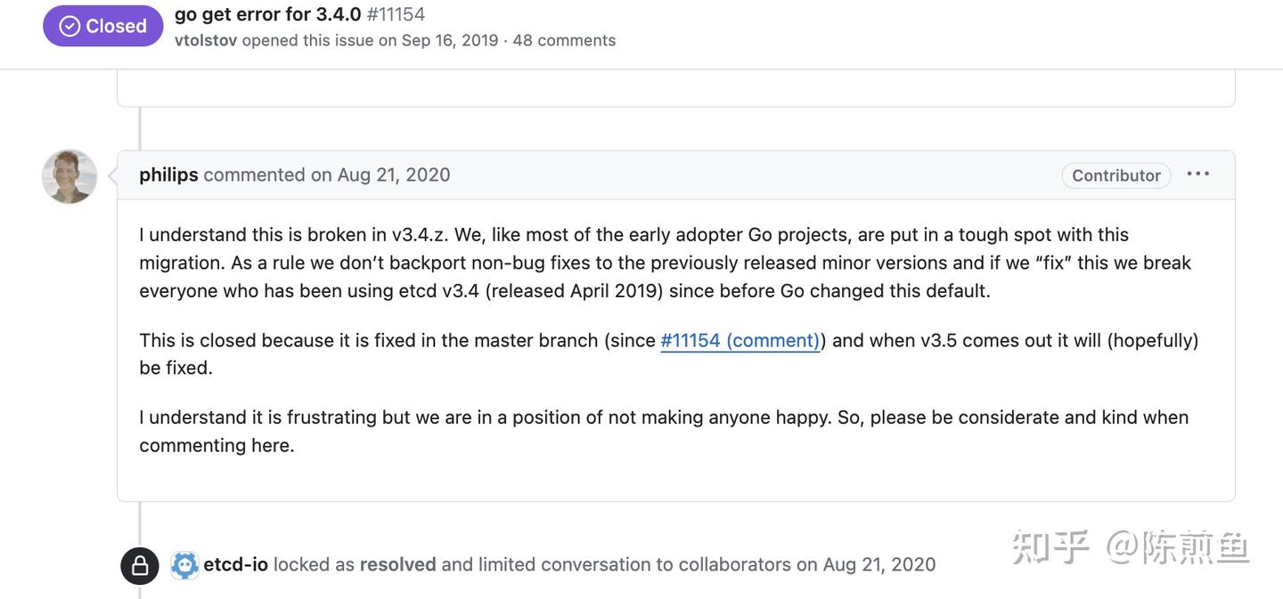 Go etcd 的依赖问题终于解决了。。。 - 知乎