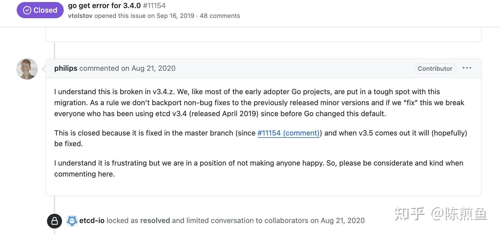 Go etcd 的依赖问题终于解决了。。。 - 知乎