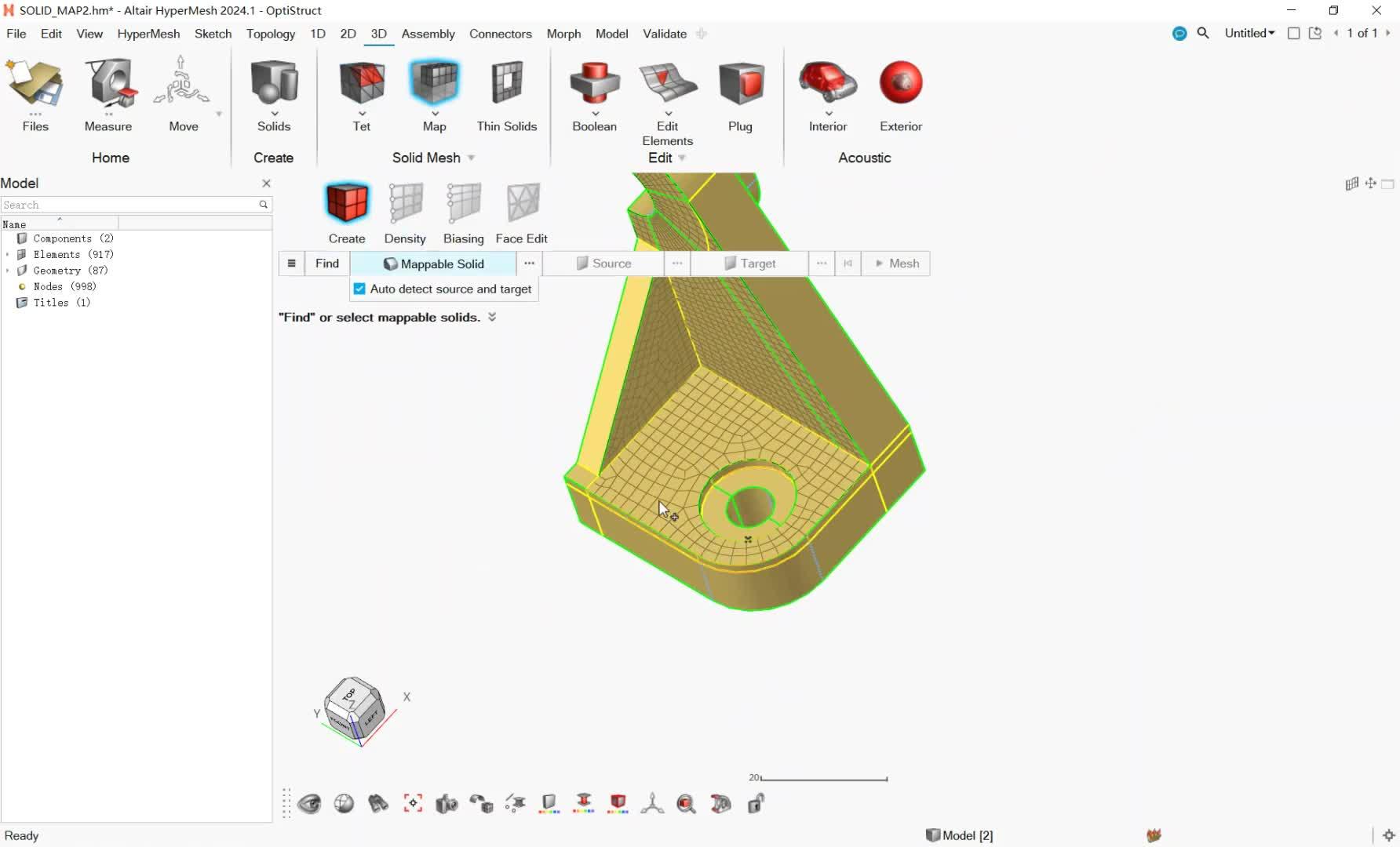 HyperMesh宝典丨2024新界面：六面体网格划分 - 知乎