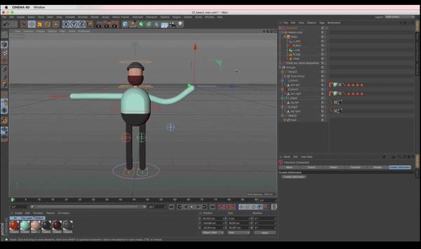 C4D-2分钟搞定人物骨骼的三大无脑插件 - 知乎