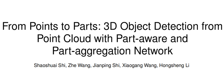 2020 TPAMI——From Points to Parts（Part-A2）3D目标检测 - 知乎