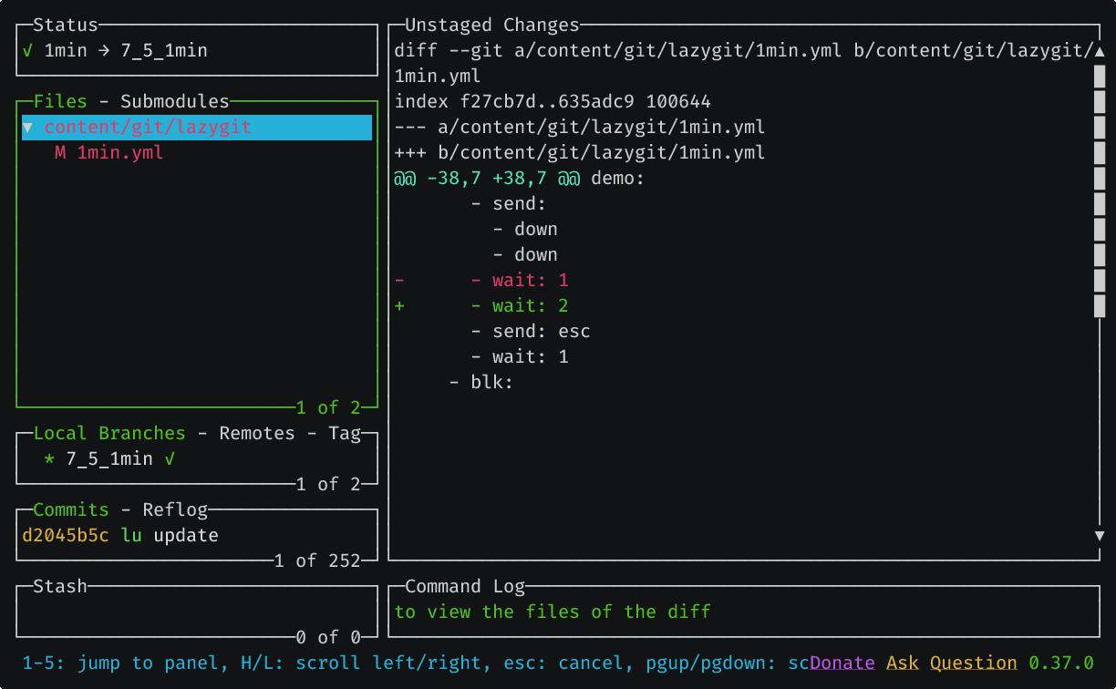 x-cmd pkg | lazygit - git 命令的终端 UI - 知乎