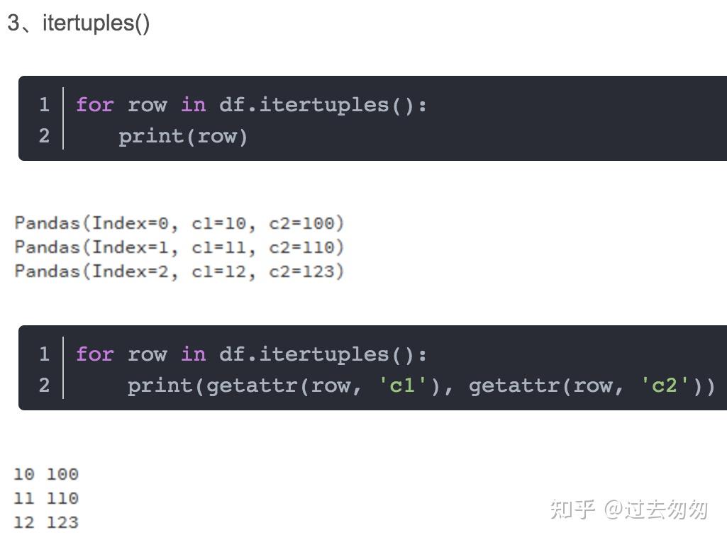 Python函数iterrows(),iteritems(),itertuples()的区别dataframe遍历 - 知乎