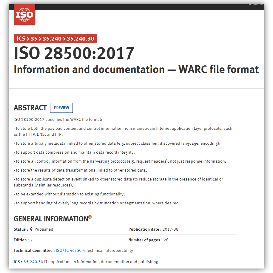 网络资源归档标准WARC介绍 - 知乎