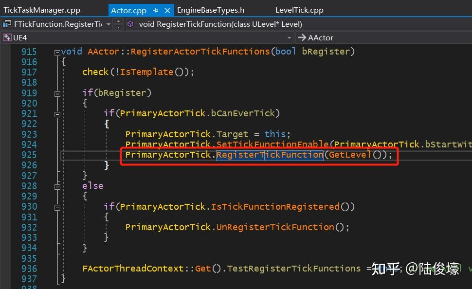 UE4 TickFunction 的应用 - 知乎
